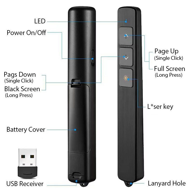 Ponteiro Laser Sem Fio Apresentador USB Controle Remoto Apresentação ... Ponteiro Laser Sem Fio Apresentador USB Controle Remoto Apresentação ...