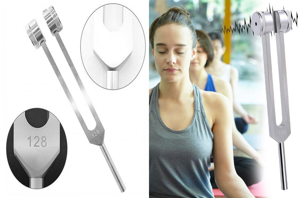 Sound Therapy Tools 128 Hz Tuning Fork Chakra Healing Set with Hammer ...