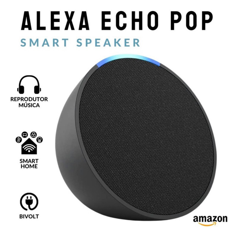 Alexa Echo Pop Smart Speaker 1ª Geração - Preto | Shopee Brasil