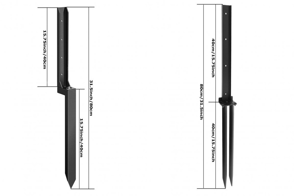 Steel Fence Post Support Ground Spike Repair Kit Heavy Duty Stake for ...
