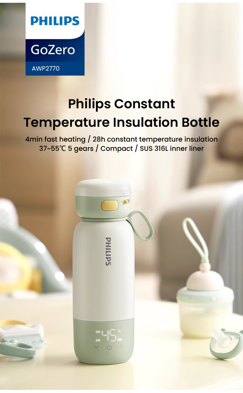 Philips Go Zero Garrafa De Isolamento De Temperatura Constante Sem Fio ...