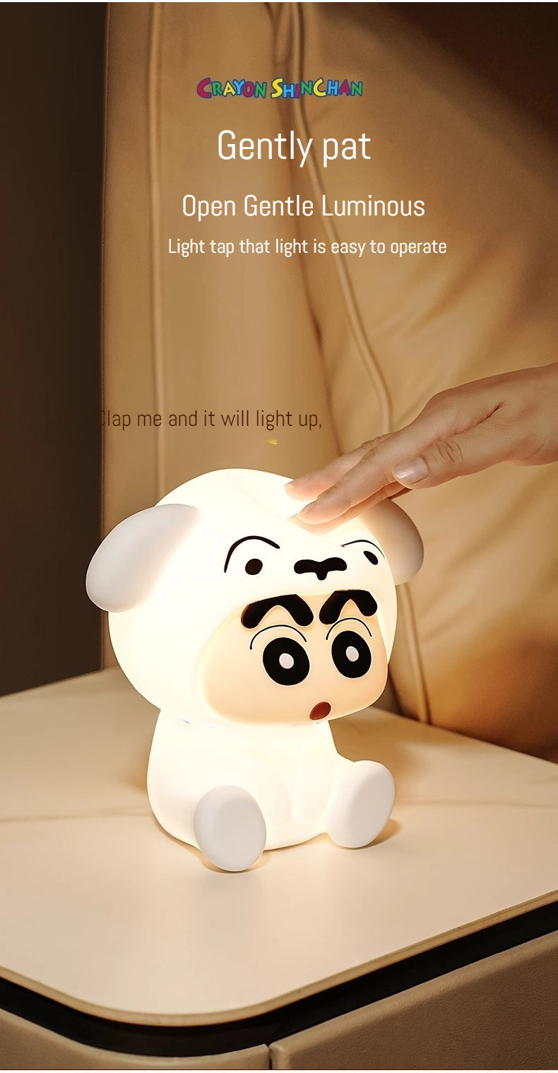 LED Night Light Crayon Shinchan BUBU Lâmpada De Silicone Para Crianças ...