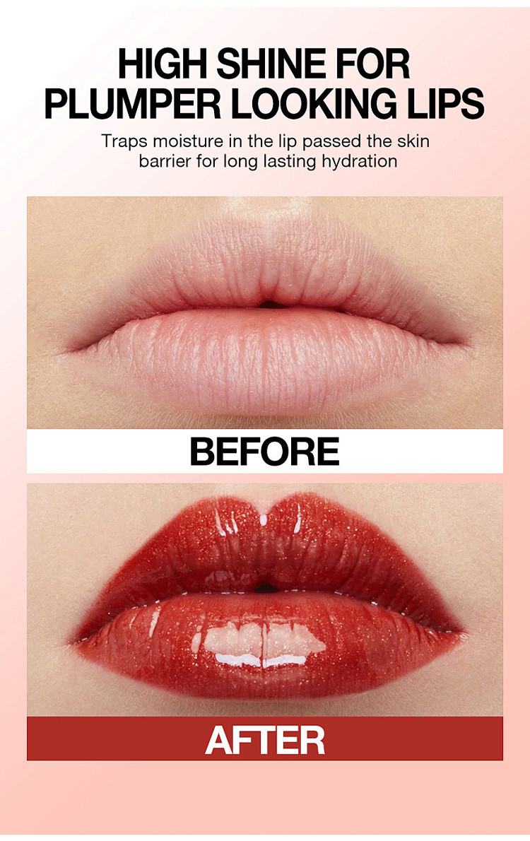 Batom Moda Vermelho Lip Gloss Perolado Ouro Poeira Luxo De Longa ...