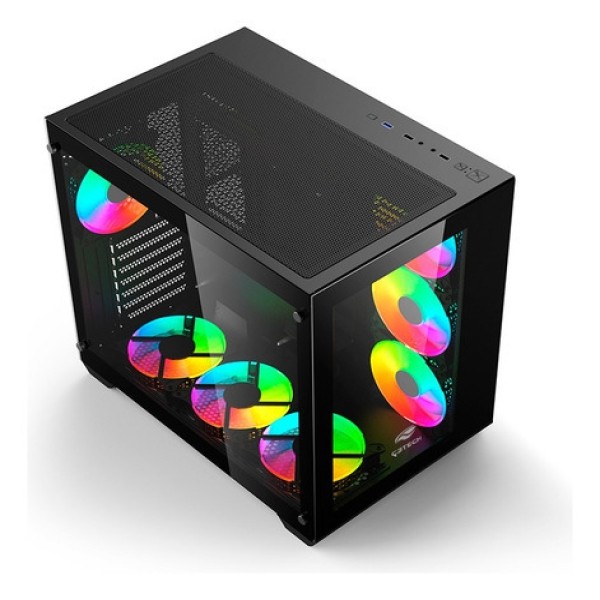 Gabinete Gamer Cube Atx C3tech Lateral Vidro Temperado Preto | Shopee ...