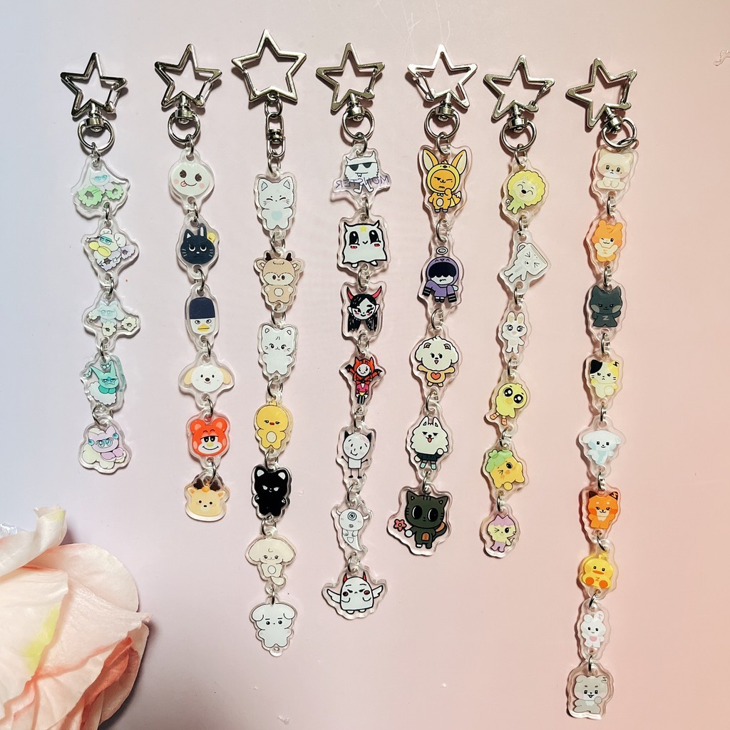 Novo Kpop Ídolo NCT Dezessete RIIZE GIDLE ZB1 Acrílico Charme Chaveiro ...