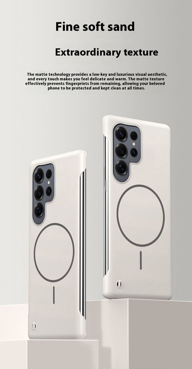 Capa de Carregamento Sem Fio Magnética Ultra-Fina e Sem Moldura para Samsung S25 Ultra S25 Edge ...