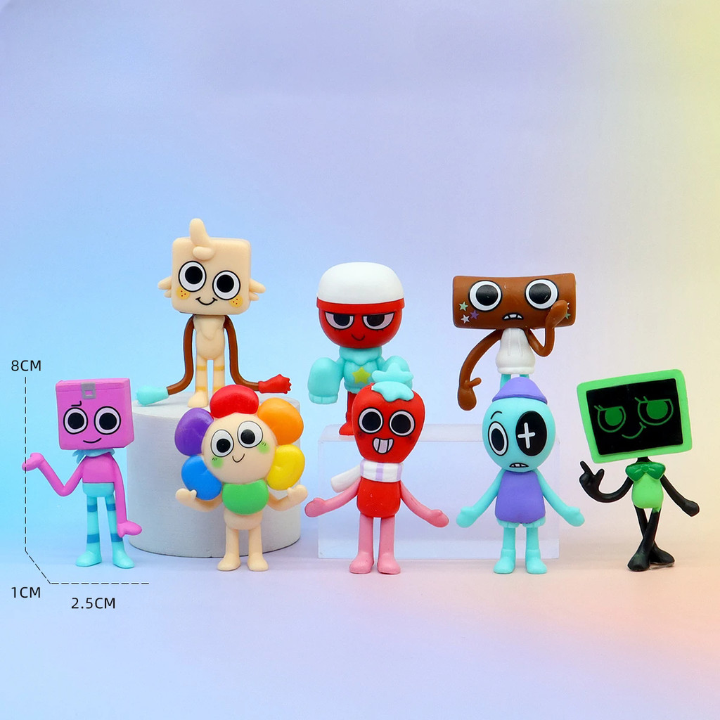 12 Peças 8 ROBLOX Dandy's World Figure Brinquedos Criativos Jogos De ...