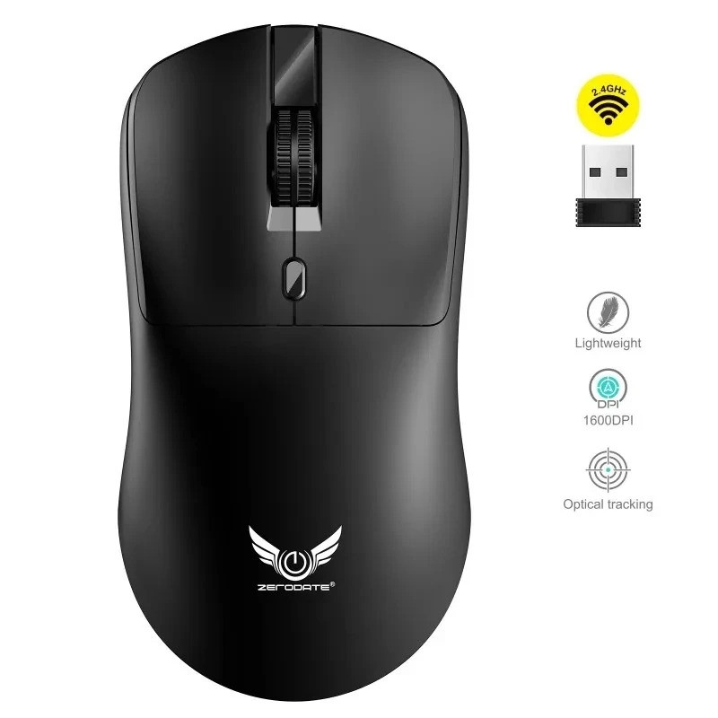 Mouse Para Jogos Sem Fio 2.4G USB Silencioso Ajustável DPI Adequado ...