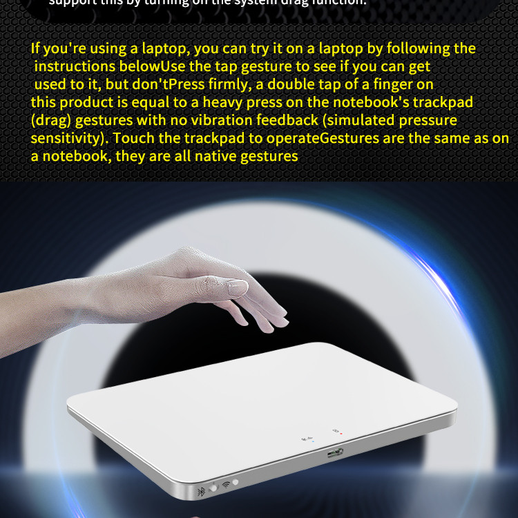 JOMAA Bluetooth Sem Fio + Mouse Touchpad Com Para Windows Trackpad ...
