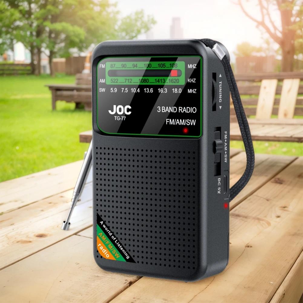 Rádio Portátil AM/FM/SW De Bolso Com Bateria Recarregável Alto-Falante ...