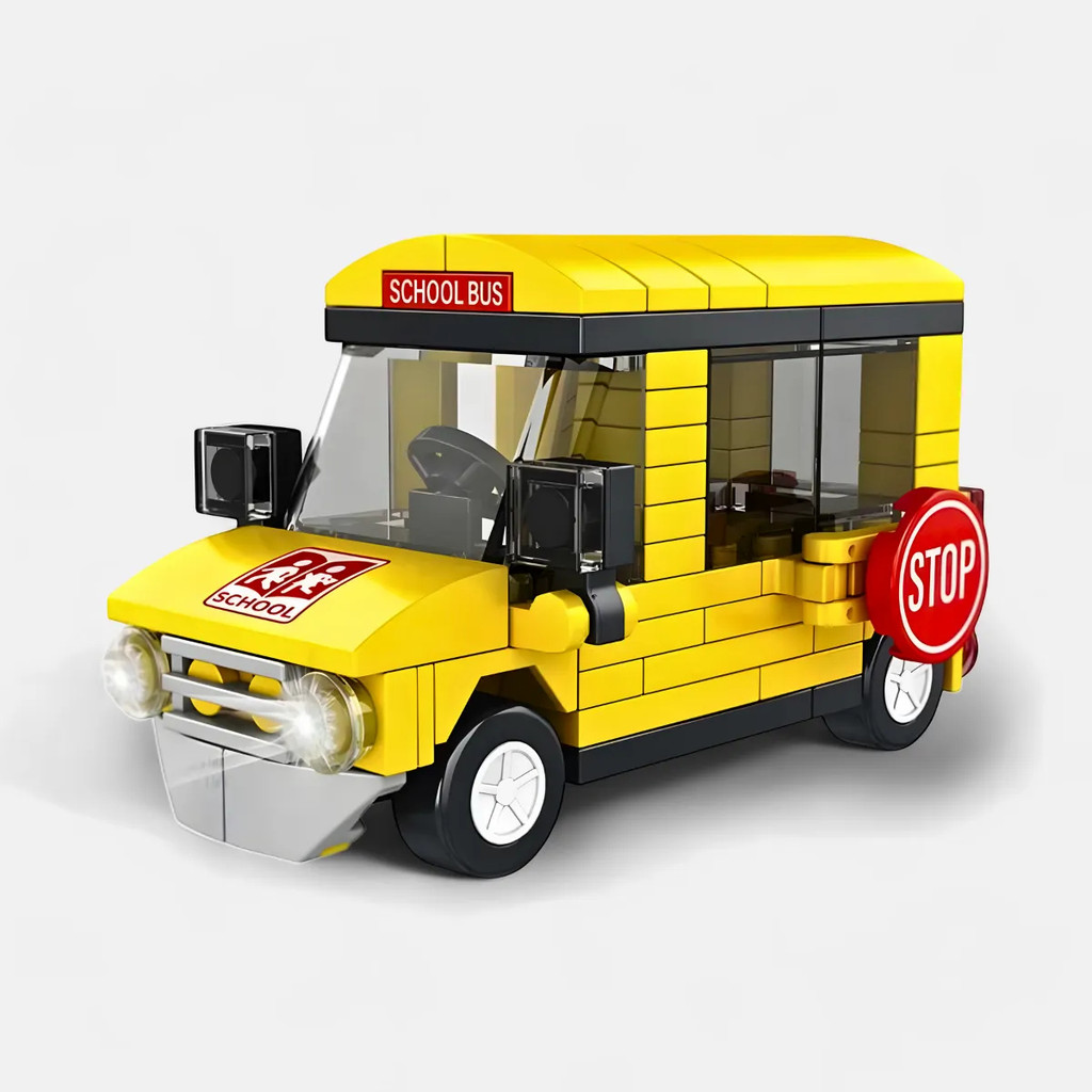Brinquedo Lego Ônibus Escolar de Brinquedo em Blocos de Montar | Shopee ...