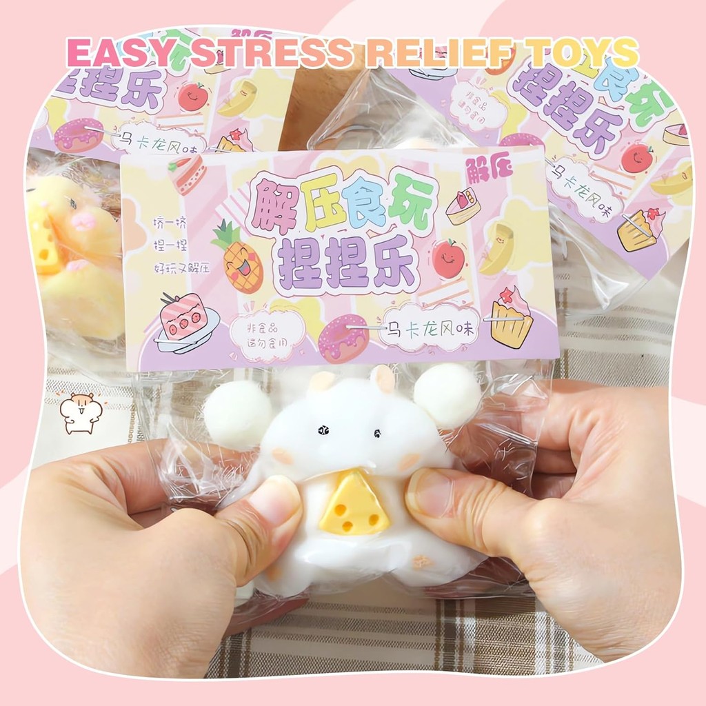 2PC Taba Cat Squishy Squeeze Toy , Squisky Fidget Hamster , Adequado ...