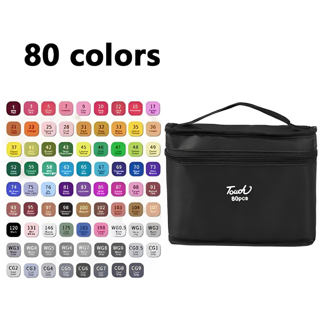 24/36/48/60/80/120 Kit Caneta Touch Colorida Ponta Dupla Aquarela ...