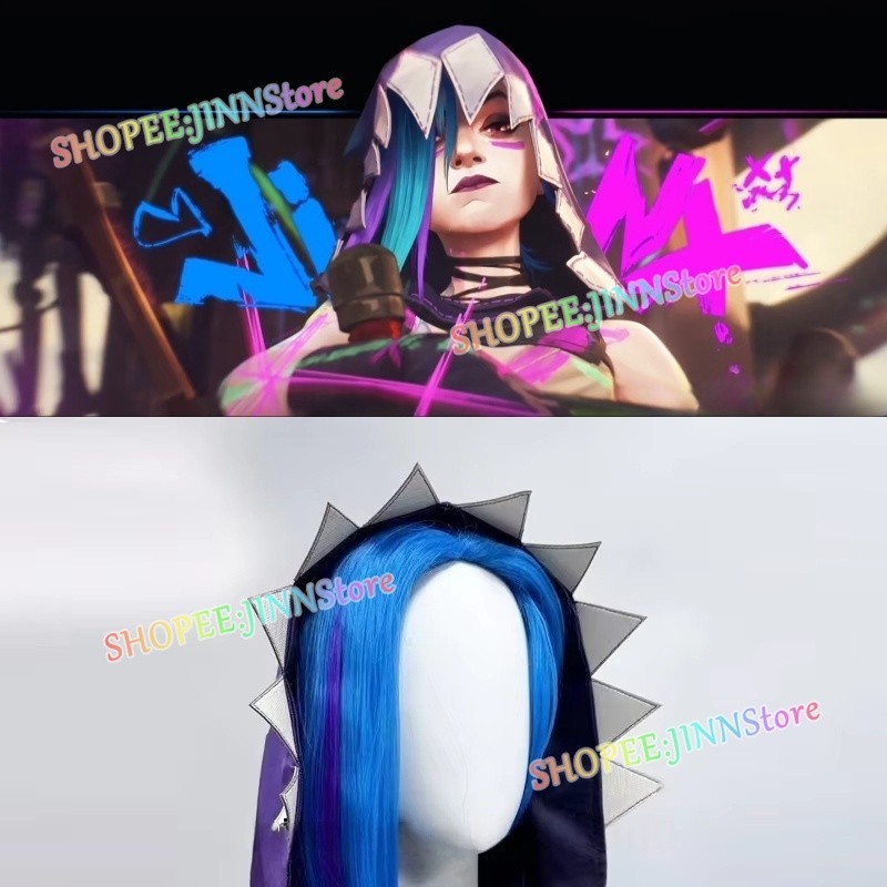 - JINN-Arcane Fraturado JINX Pow-Chapéu Roxo Festa De Carnaval Comic ...