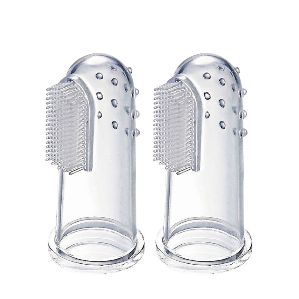 Escova De Dente Pet Dedal Em Silicone Patch Com 2 | Shopee Brasil