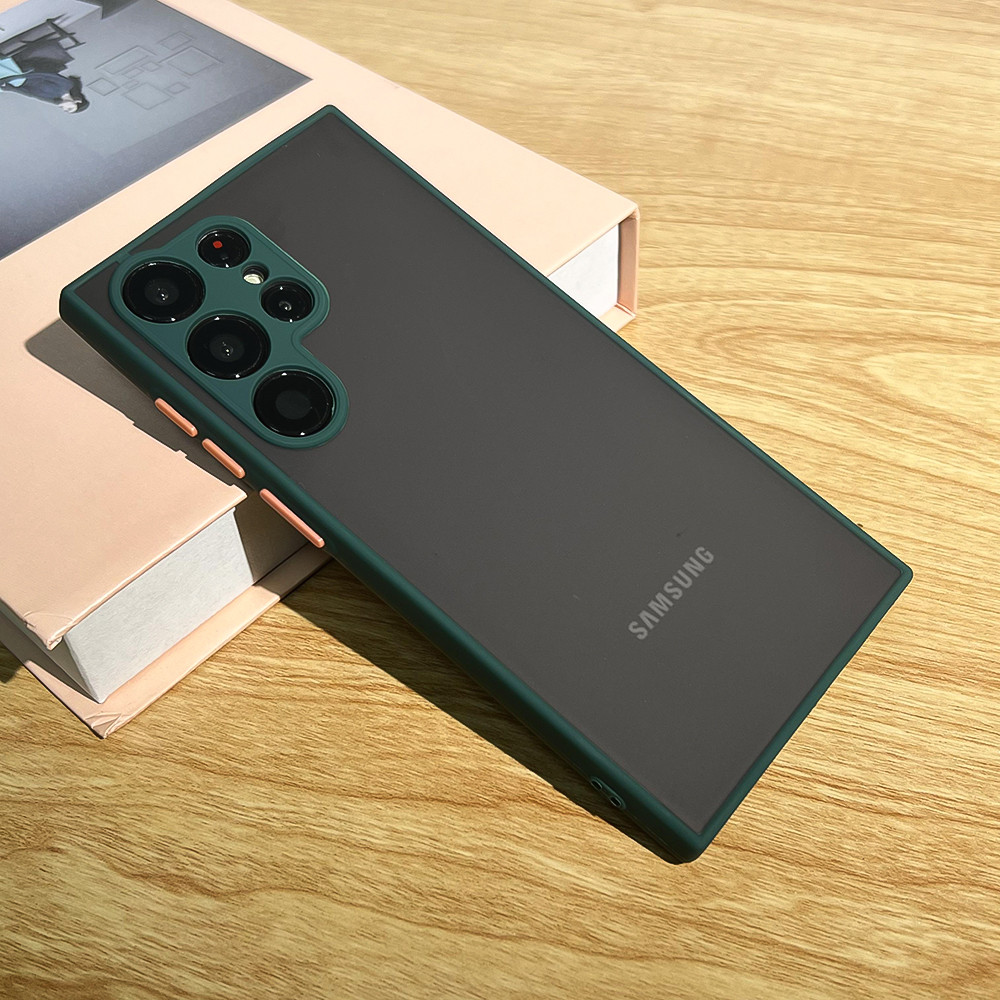 Capa Transparente Fosca À Prova De Choque Para Samsung Galaxy S25 S24 S23 S22 S21 S20 Ultra Plus ...