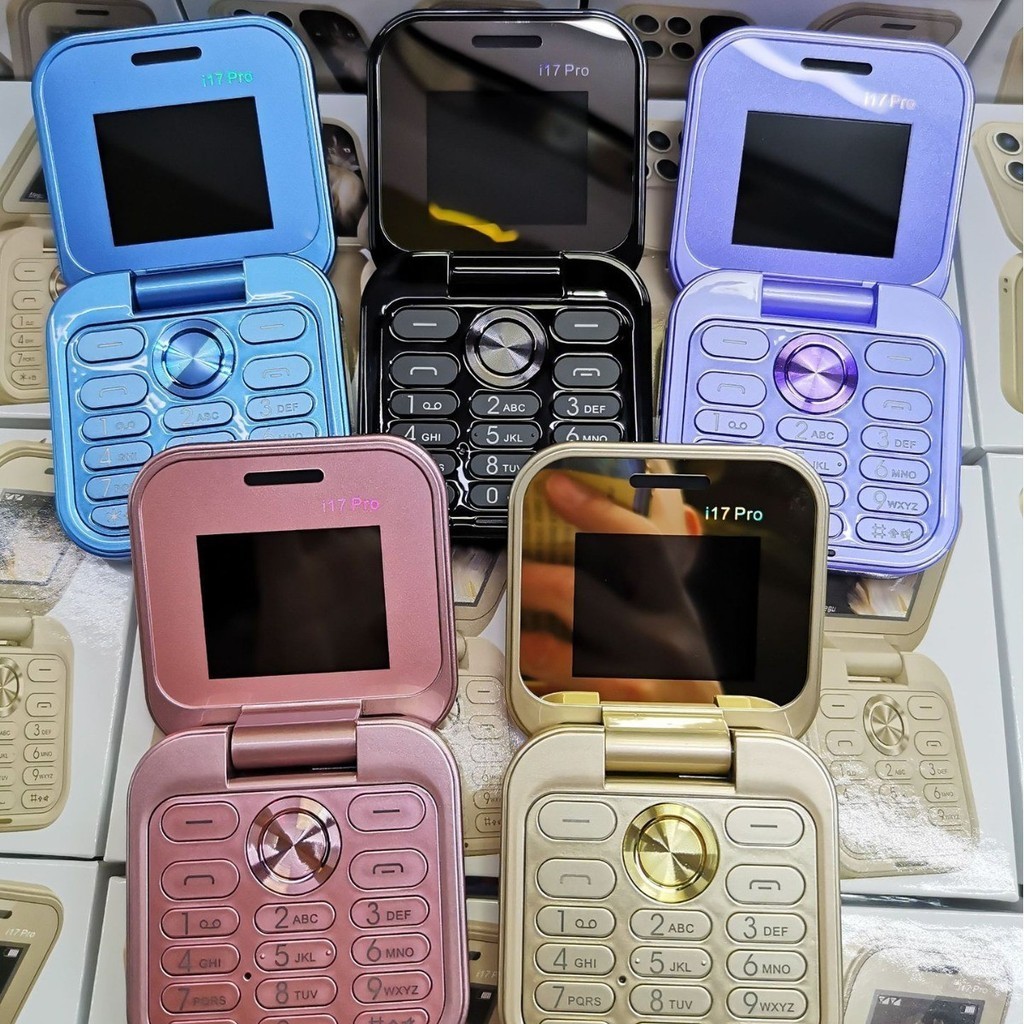 Mini folding phone Telefone Dobrável HALB Flip , Celular Voice I17pro ...