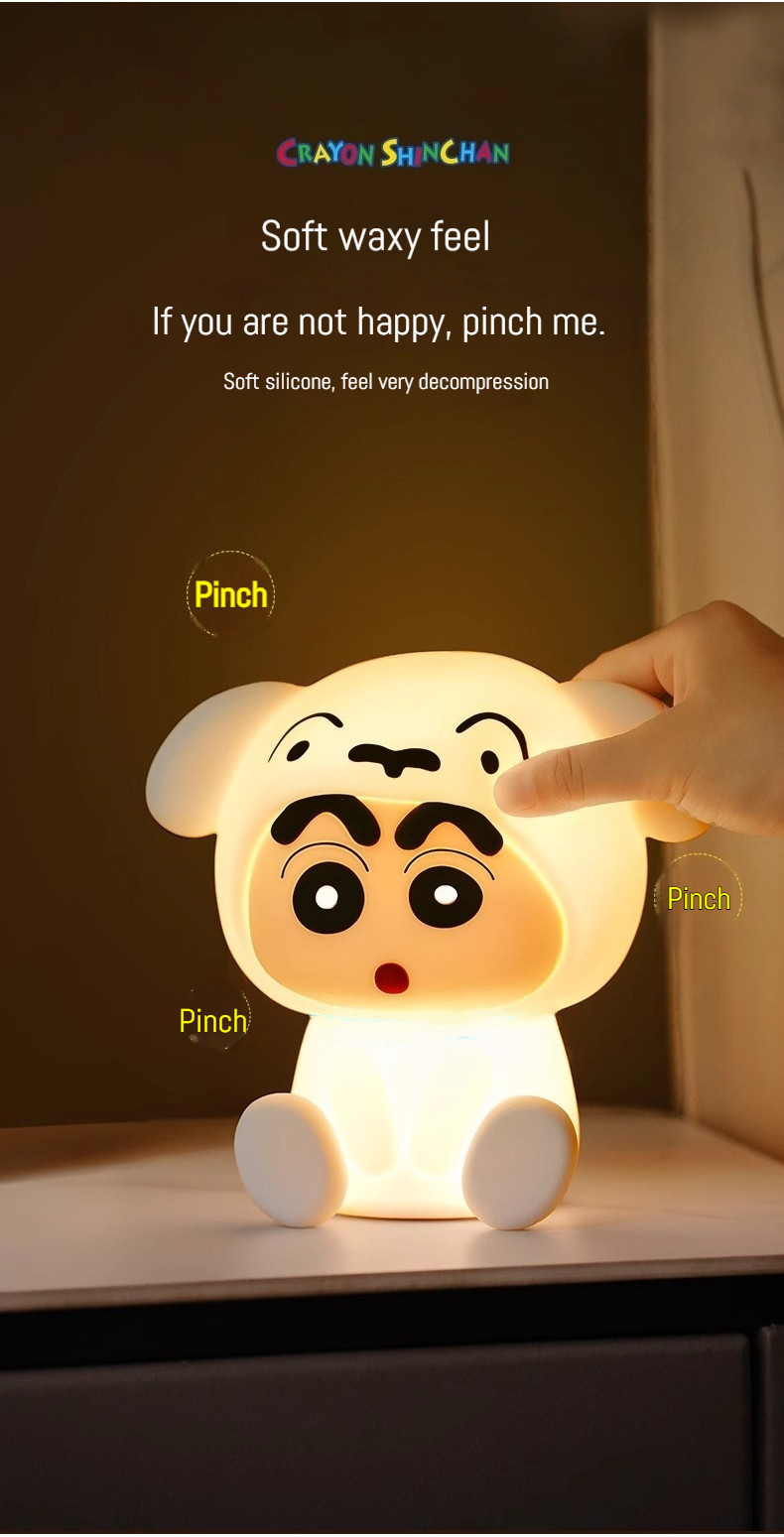 LED Night Light Crayon Shinchan BUBU Lâmpada De Silicone Para Crianças ...
