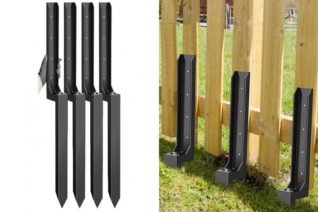 Steel Fence Post Support Ground Spike Repair Kit Heavy Duty Stake for ...