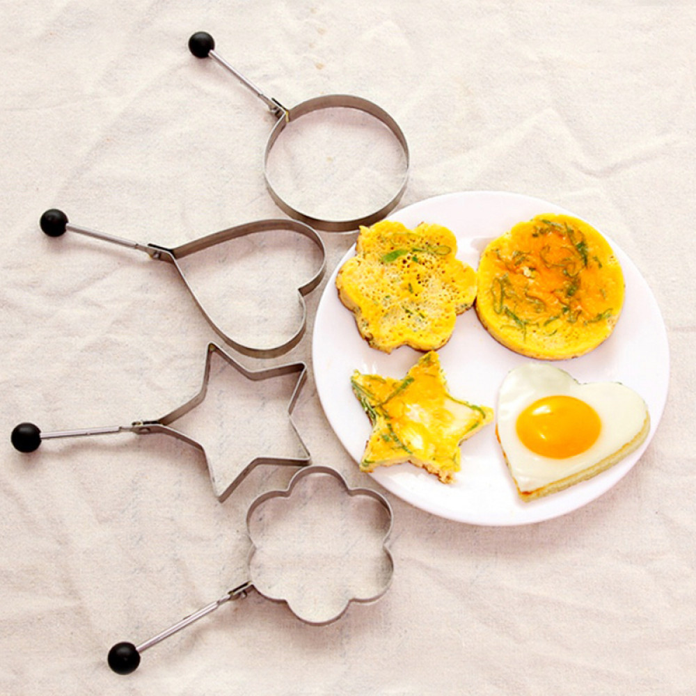 Conjunto De 5 Peças De Anel De Fritura De Aço Inoxidável/Molde De ...