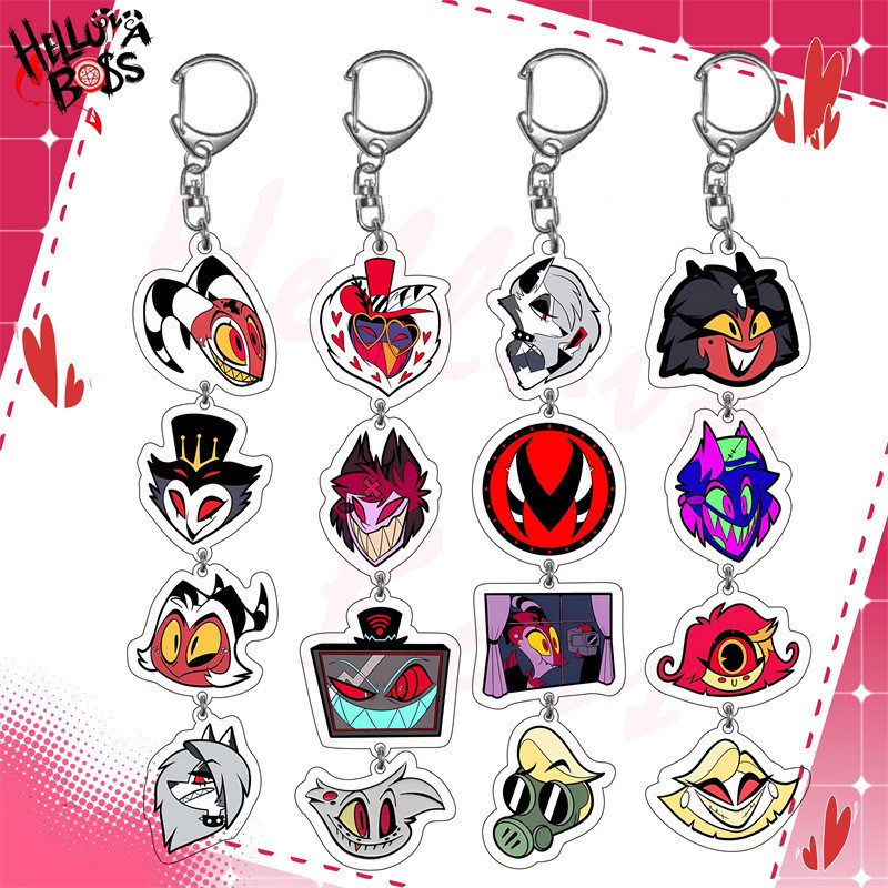 Helluva Boss Anime circundante acrílico KEYCHAIN Blitzo presentes para ...