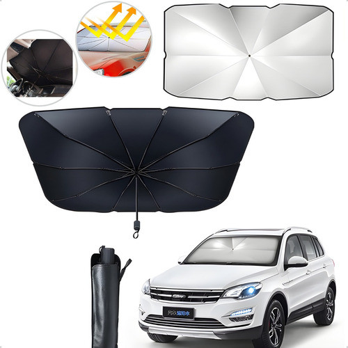 Protetor Solar Parabrisa Sol Parasol protege painel do Carro Guarda ...