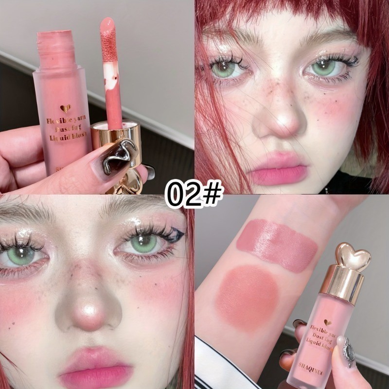 SHAQINUO Blush Líquido Sedoso Fosco De Longa Duração , Resistente À ...