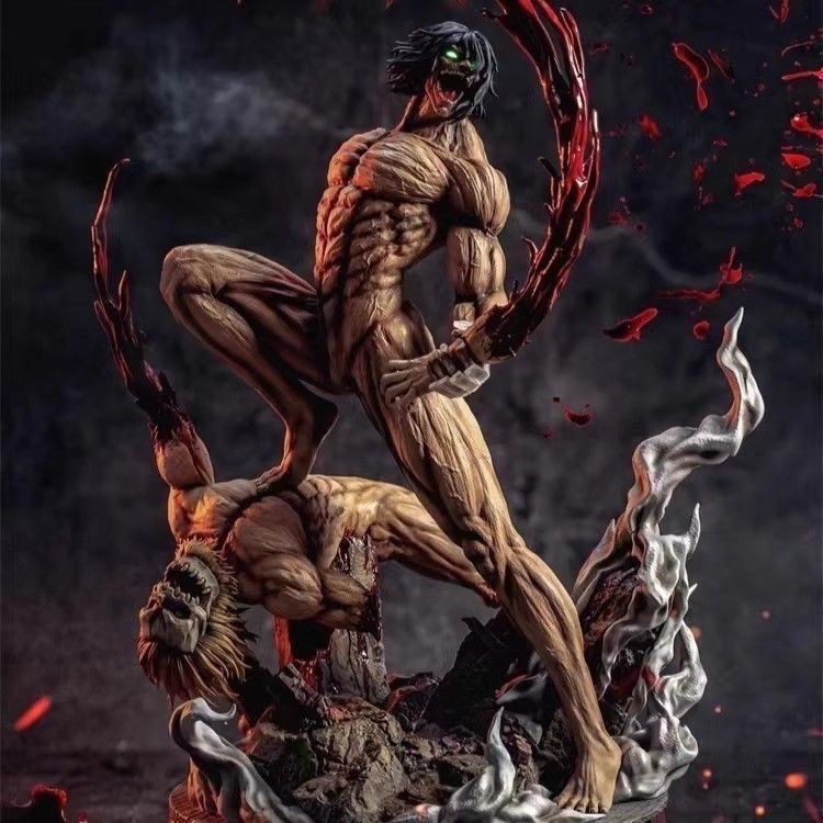 YOYO Attack on Titan Eren Battle Form Anime Estatueta Modelo Estátua ...