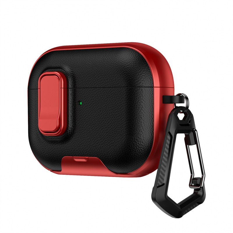 Capa Para Airpod Com Suporte De Couro Colorblock Airpods Pro3 4 Anc Pro ...
