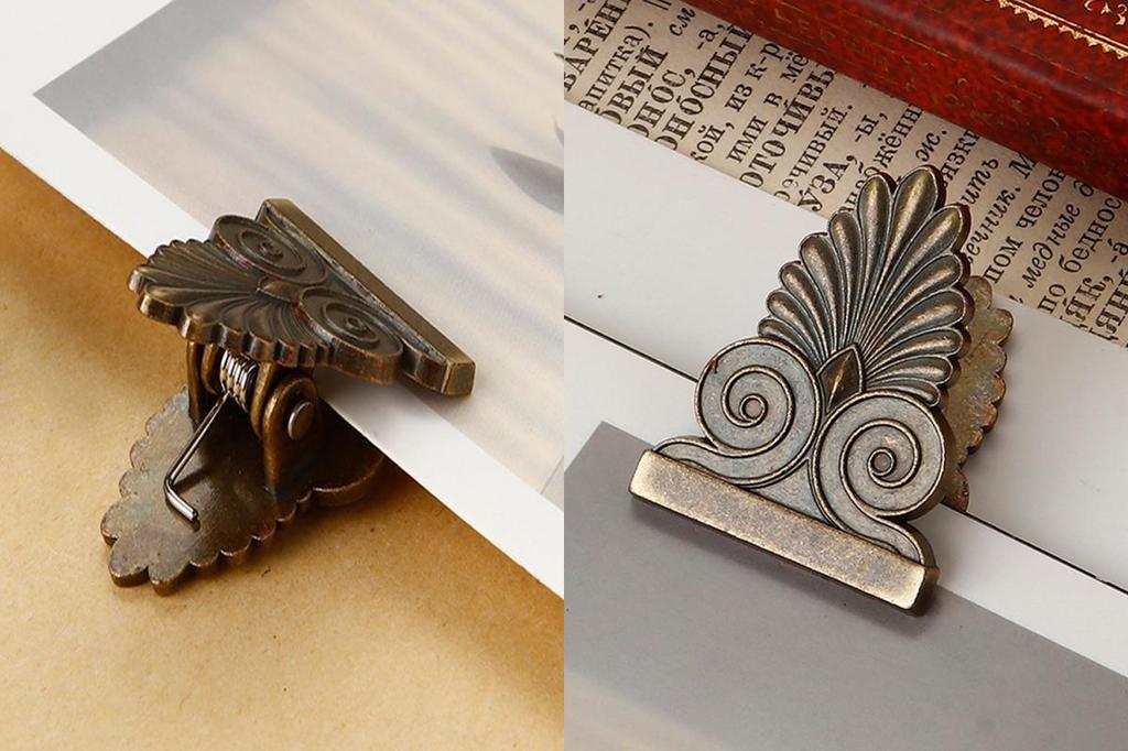 Tree Shaped Invoice Holder Portable Metal Paper Clips Vintage Leaf ...