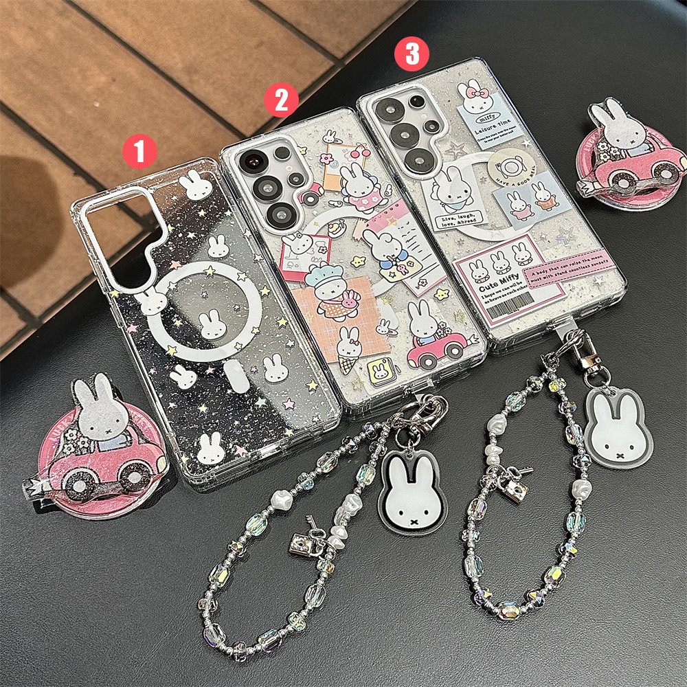SamsungS25 S23 S24 FE Plus Ultra IMD Cute Miffy Pingente Capa De Cerco ...
