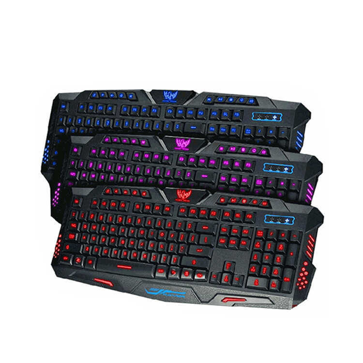 Venda quente M200 Teclado com fio com luz de fundo de três cores LOL Gaming Mouse Manipulador de ...