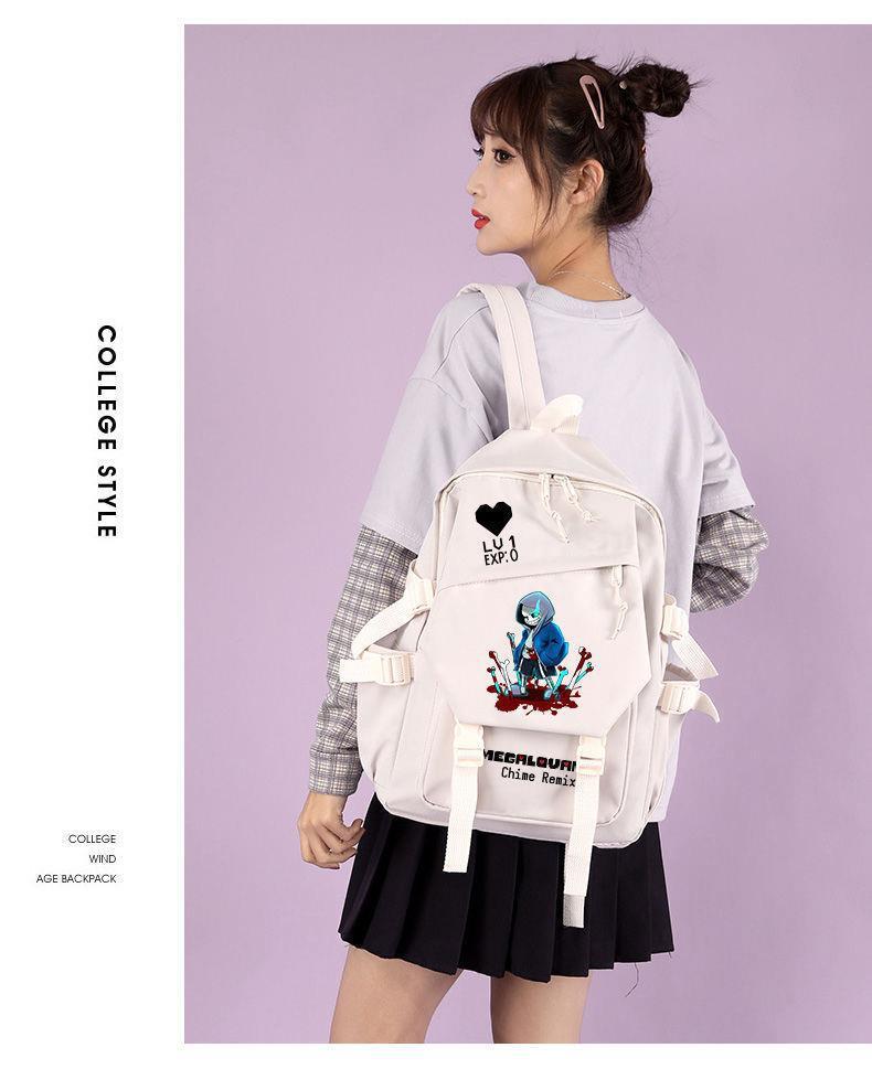 Mochila de Estudante Periférica do Jogo Undertale Sans Grande ...