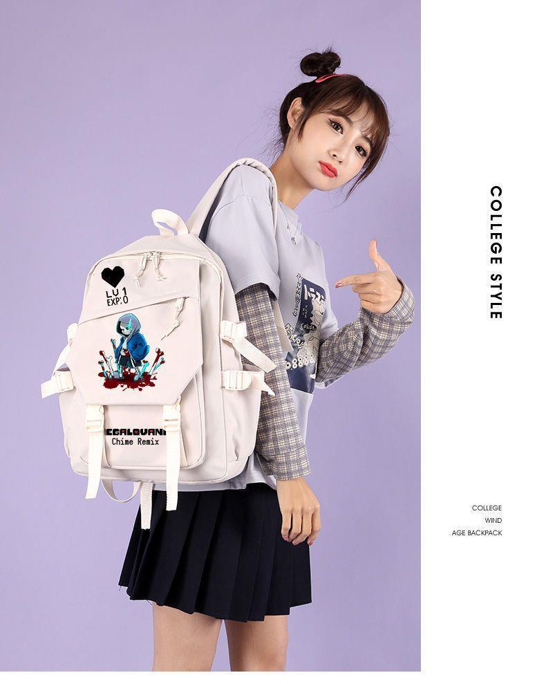 Mochila de Estudante Periférica do Jogo Undertale Sans Grande ...