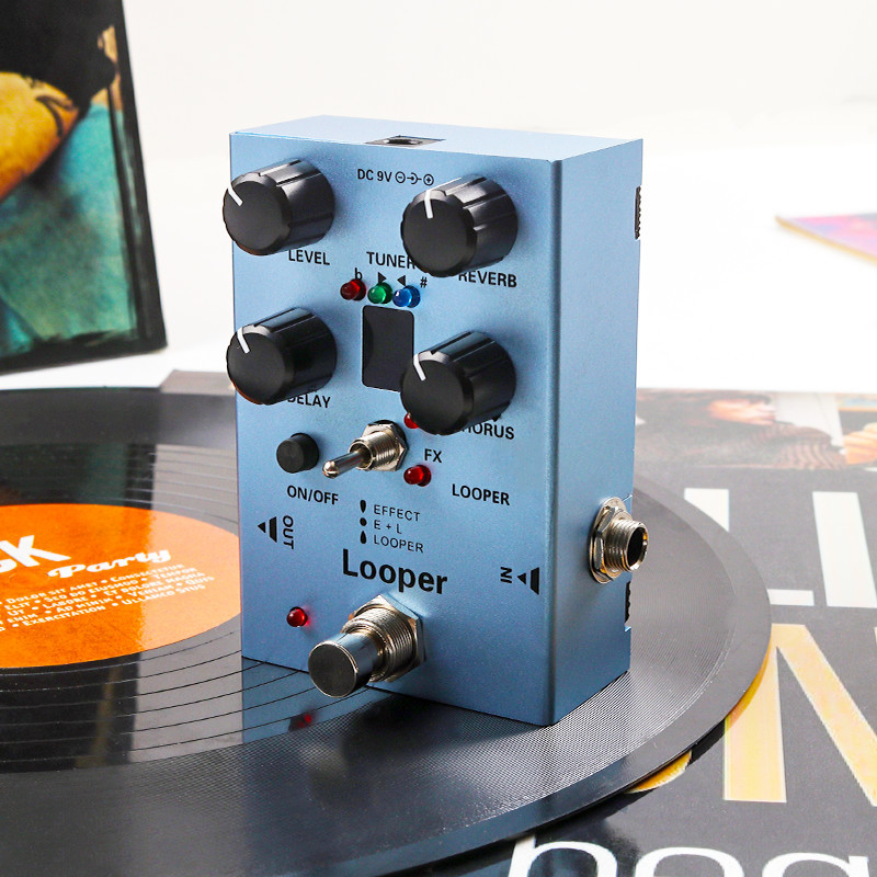 Pedal Multiefeitos De Guitarra 5 Em 1 : 40s Looper Delay Chorus Reverb ...
