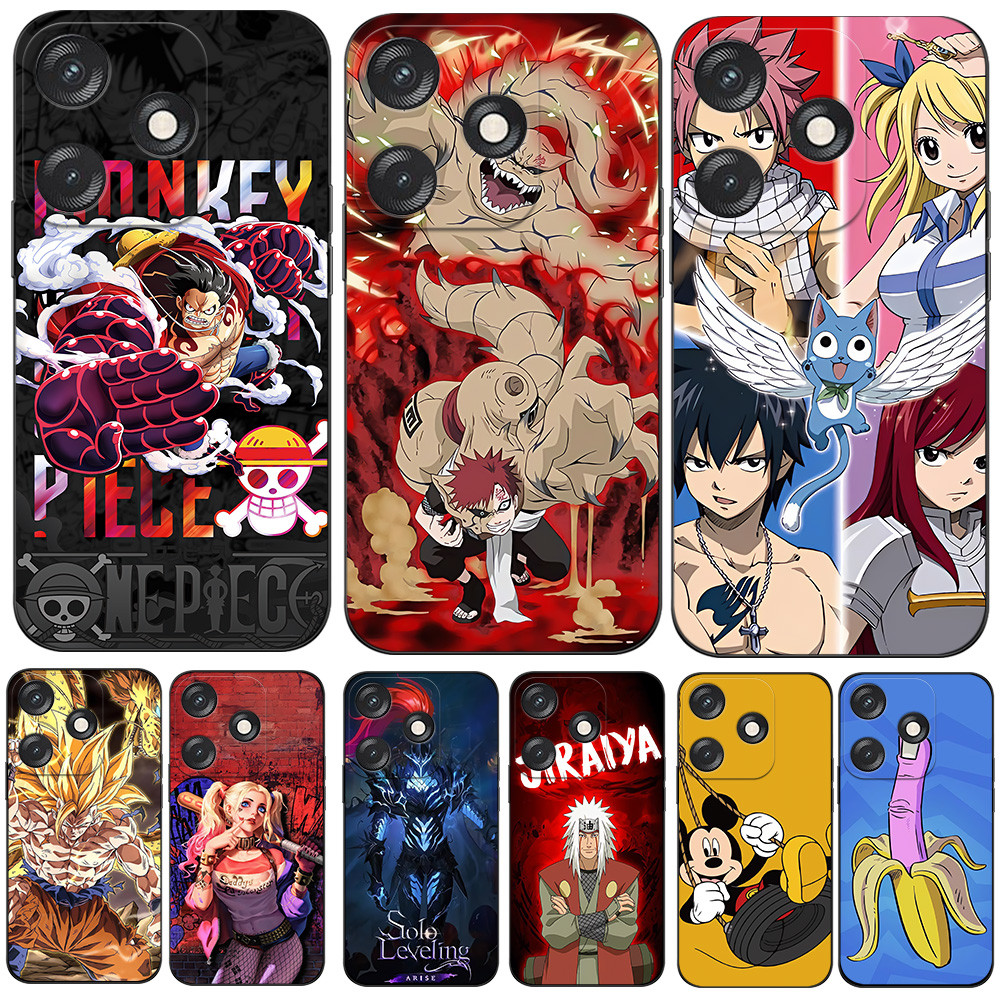 Capa Para Tecno POP 10C Silicone De Telefone Moda Anime Uma Peça Naruto ...