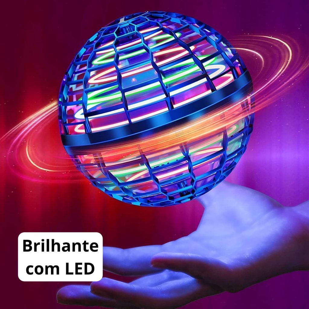 Bola Spinner Voadora Flutuante Boomerang com LED e Controle (Cores ...