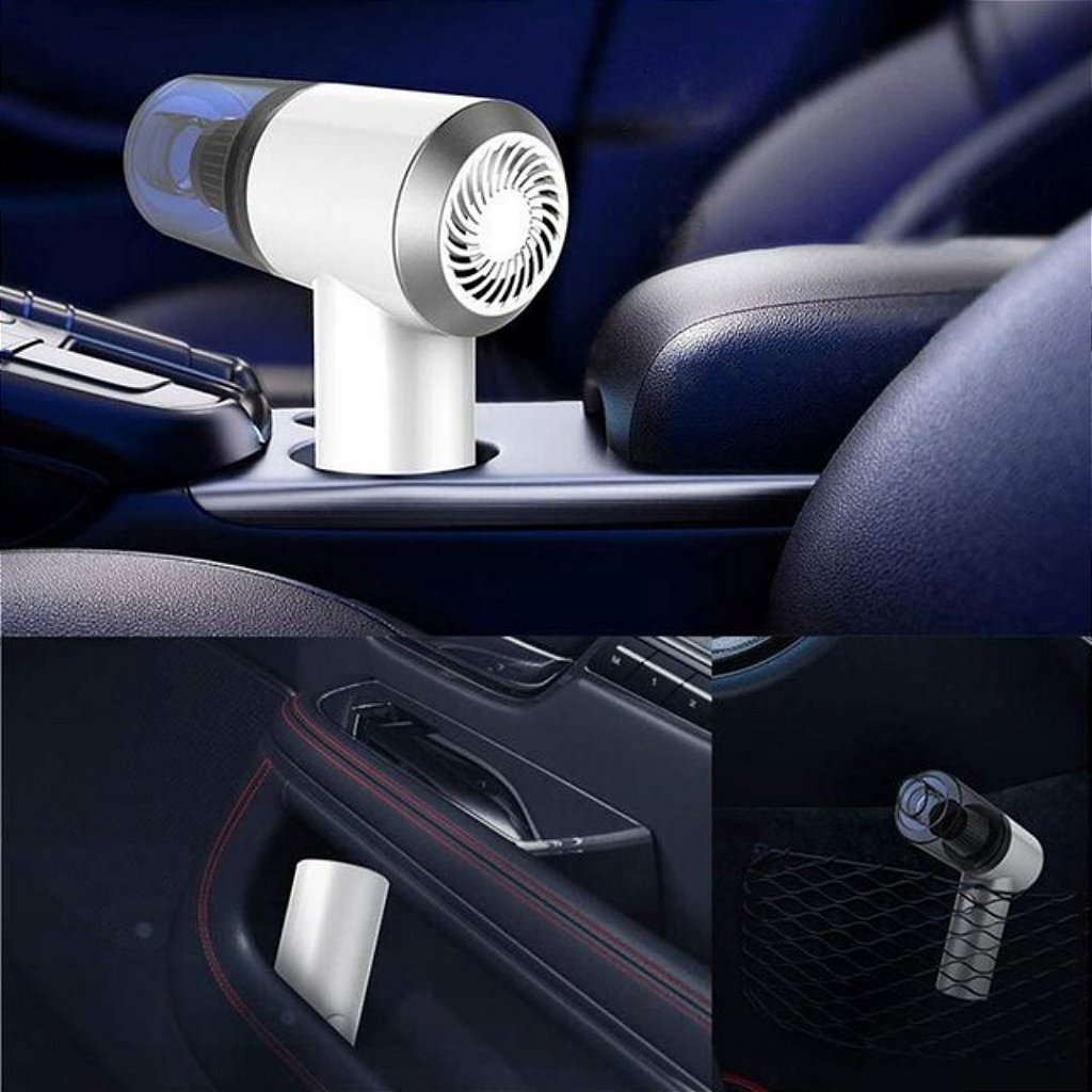 Mini Aspirador De Po Sem Fio Portatil Limpa Tudo Casa Carro Vacuo Cor ...