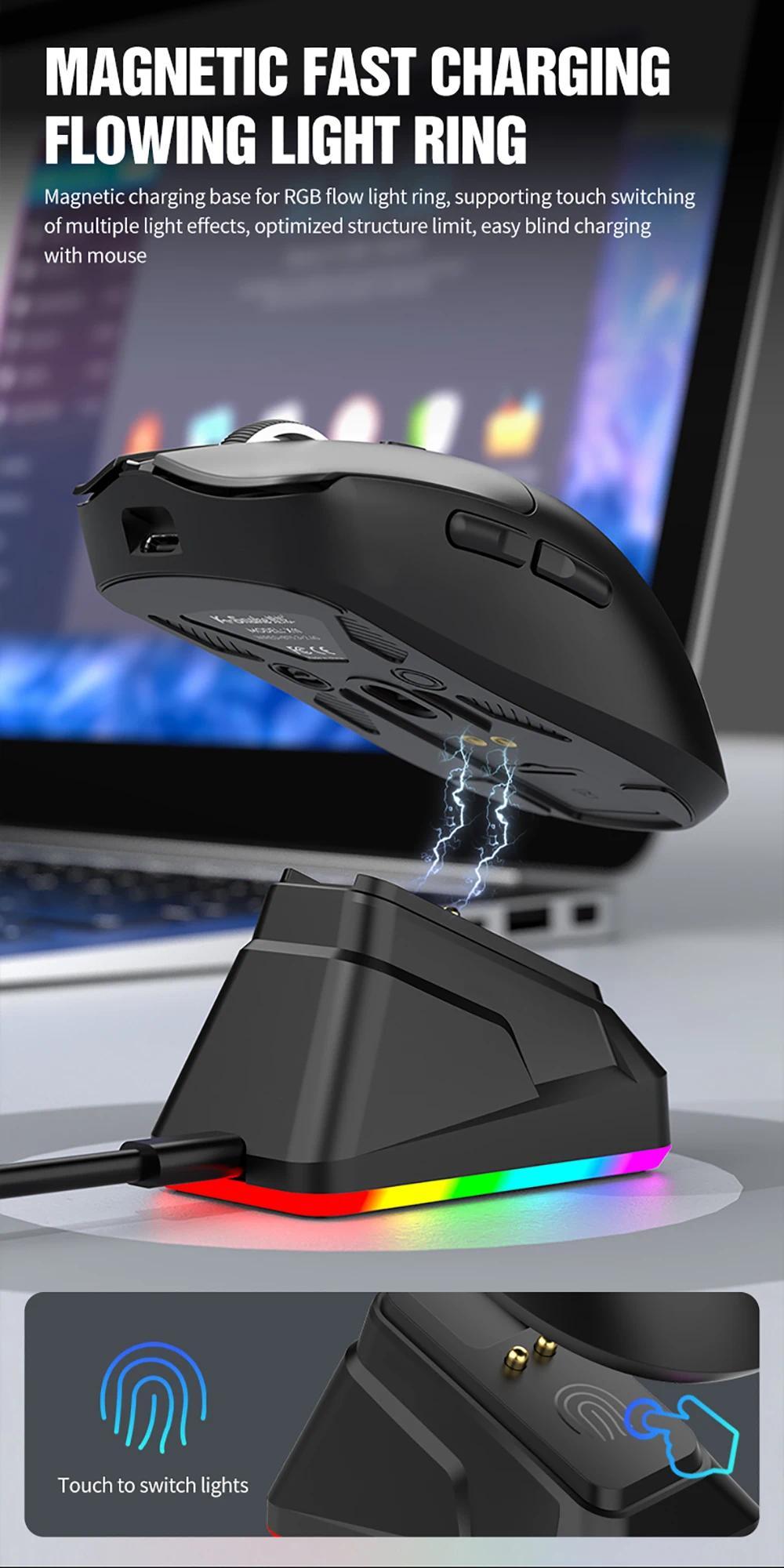 Mouse Criativo X11 Superlight Gaming PAW3311 Tri-Mode 2.4G/BT ...