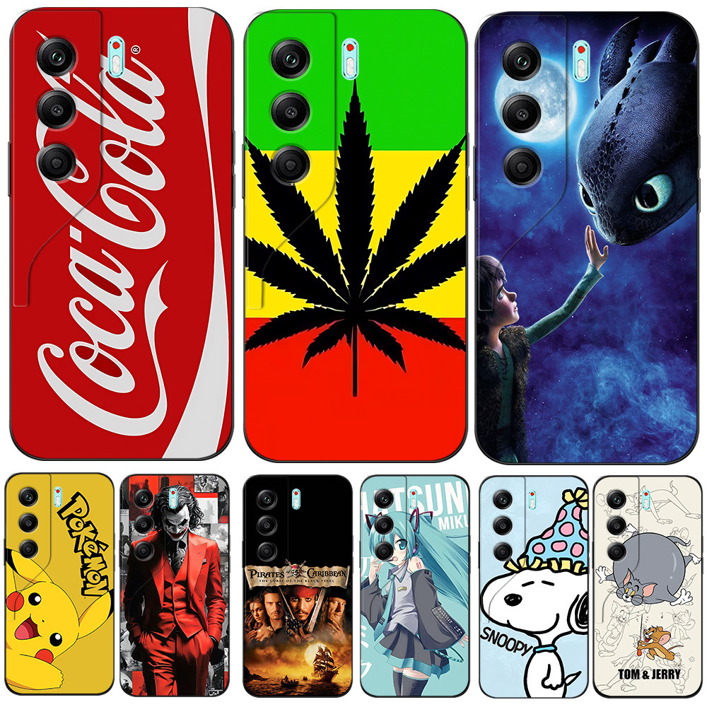 Capa Para TECNO CAMON 40 PRO , De Silicone Telefone tpu Preta , Folha ...