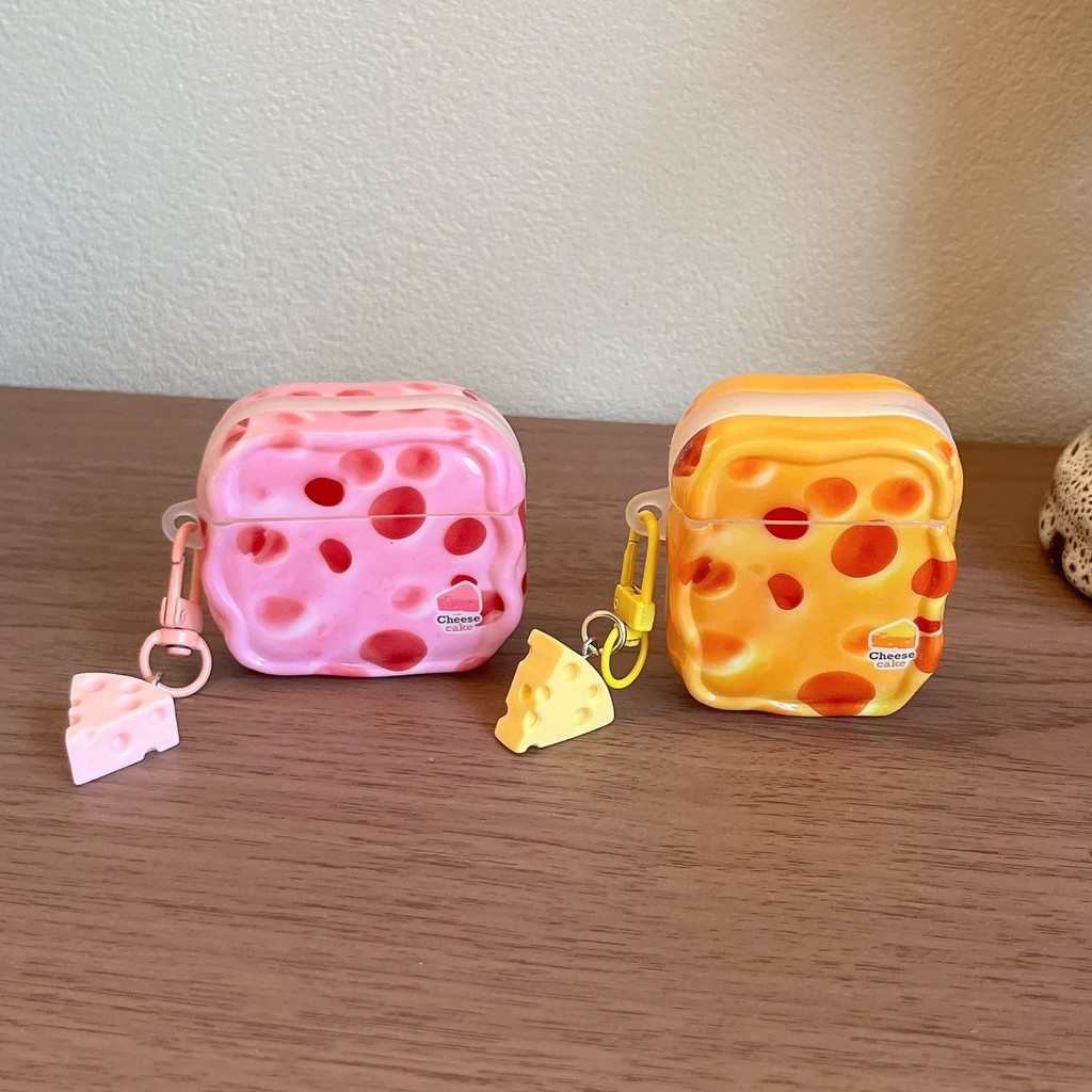 Queijo Dos Desenhos Animados TPU Silicone Caso Macio Para AirPods 1 2 4 ...