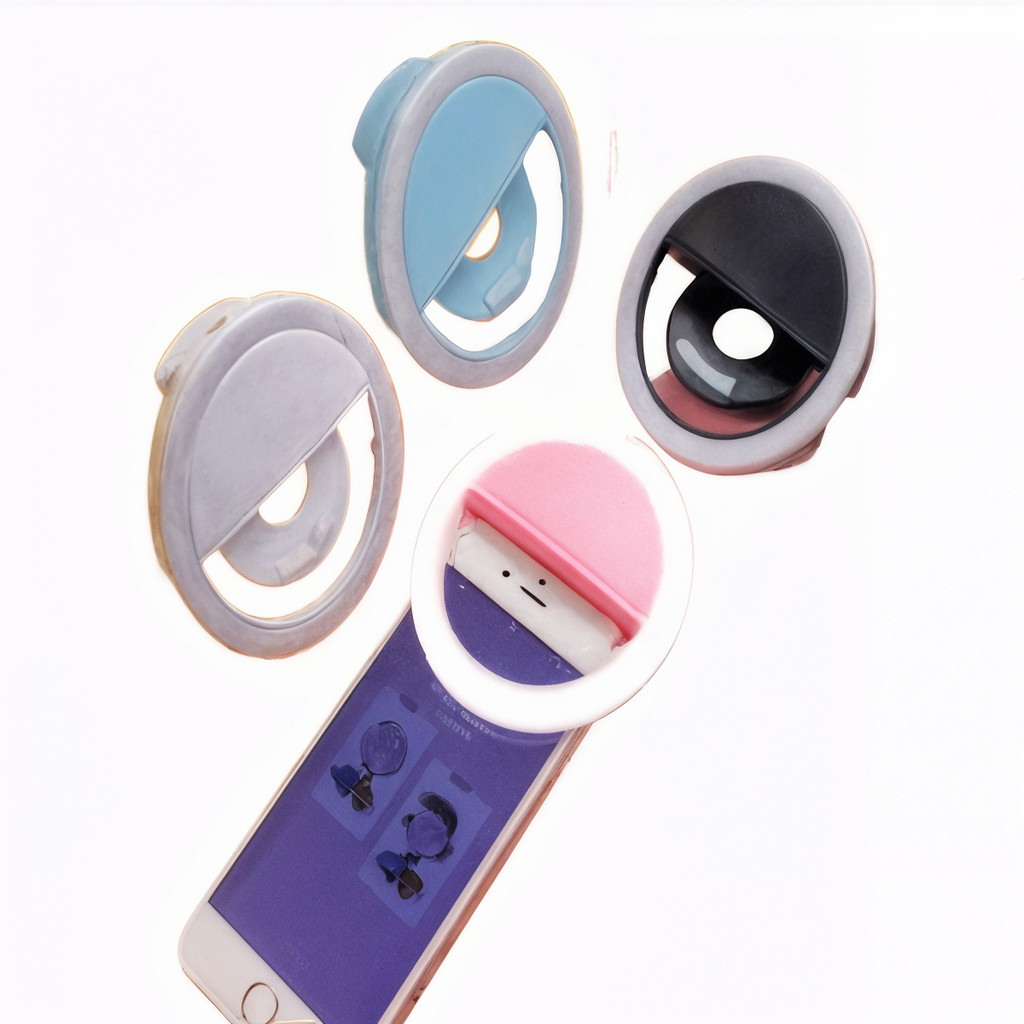 Ring Light Clip Selfie com LED para Celular Universal - (Cores Sortidas ...