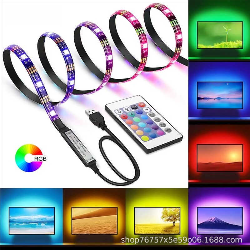 Led baixa tensão 5V5050RGB conjunto de luz com USB colorido Bluetooth ...