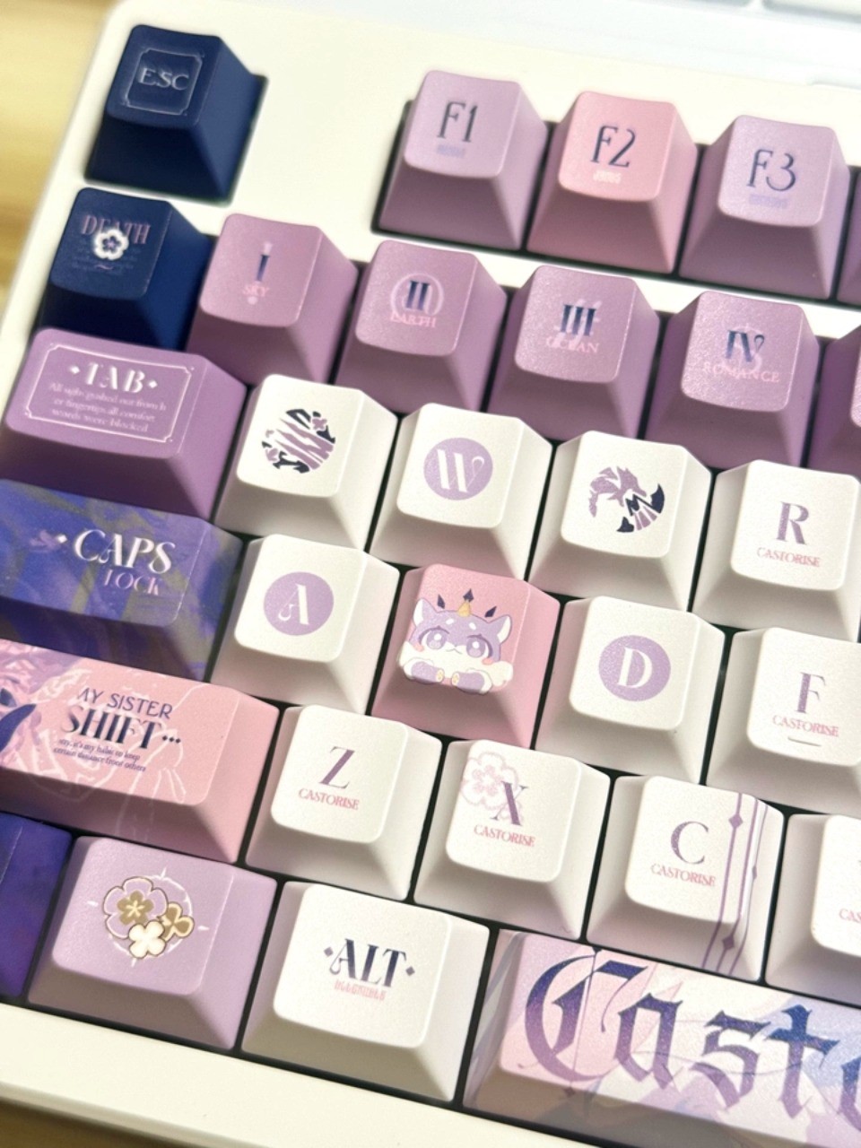 Castorice Keycaps 120 Teclas MOA/Cherry Profile PBT Wooting Aula F75 ...