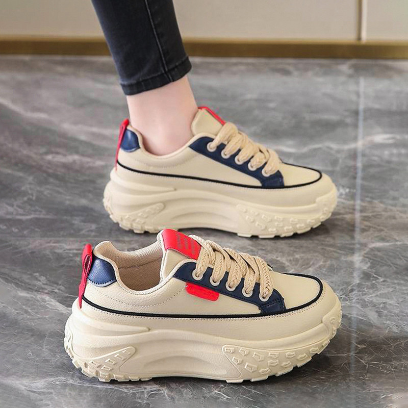 Sapatos femininos 2025 novo estilo primavera outono pneu sola sapatos ...