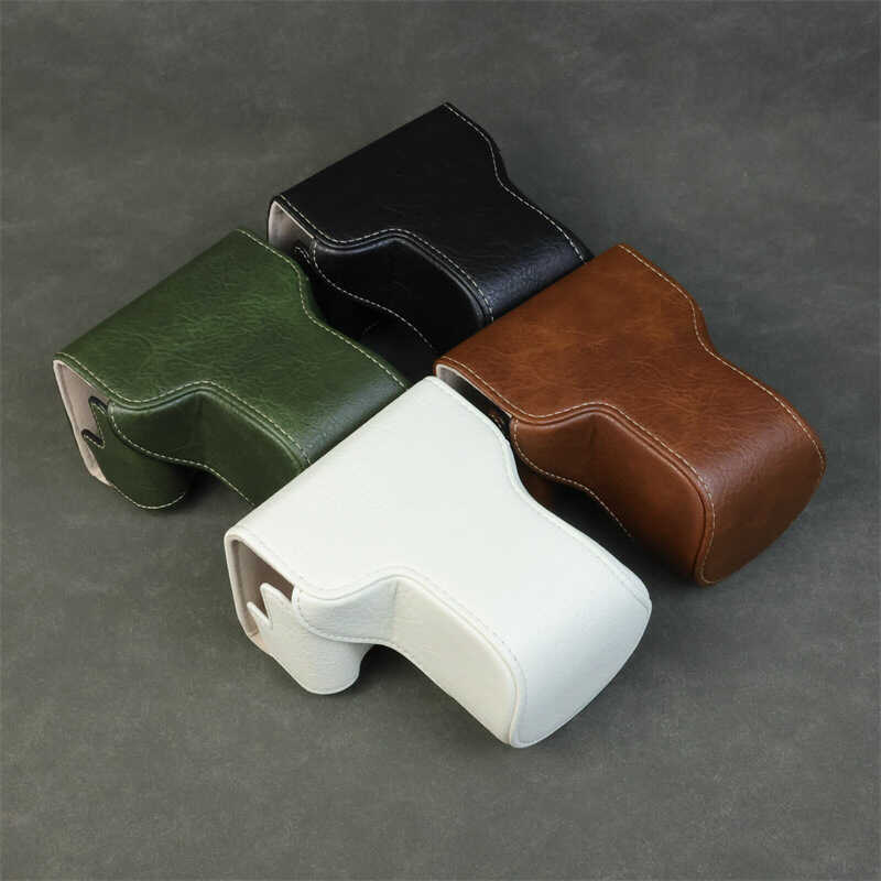 Adequado para Canon r50v + 14-30 lente câmera saco de couro caso r150v ...