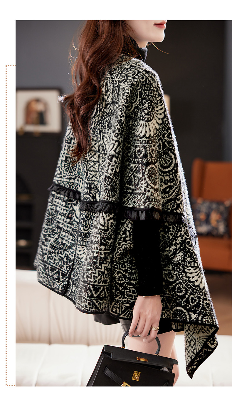 Posery boneca manga Jacquard jaqueta feminina 2026 primavera ...