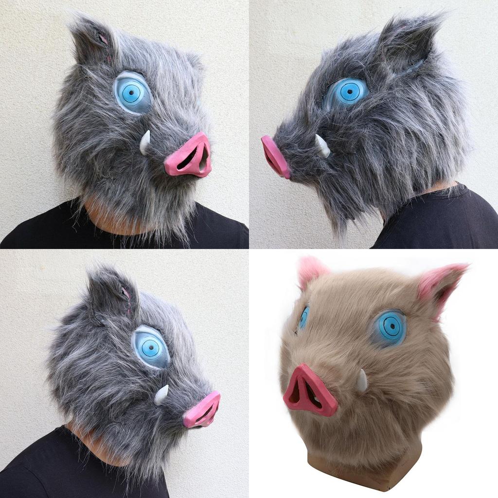 Halloween Látex Leve Demon Slayer Kimetsu No Yaiba Hashibira Inosuke ...