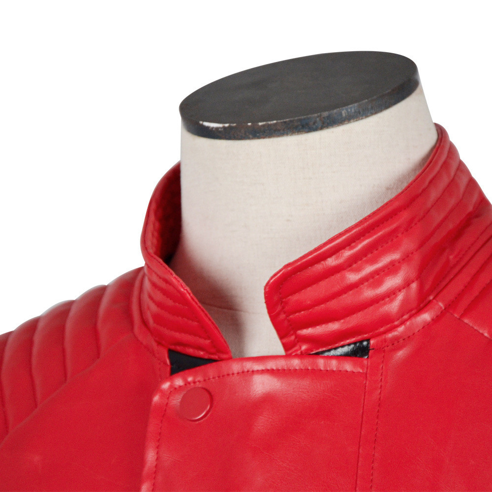 Fantasia de Cosplay de Michael Jackson em Couro Vermelho para Halloween ...
