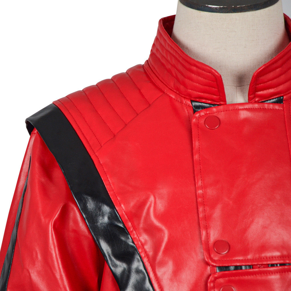 Fantasia de Cosplay de Michael Jackson em Couro Vermelho para Halloween ...
